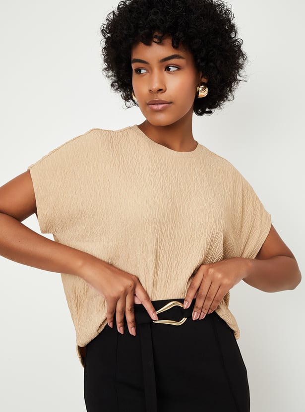 Buy Women Textured Knit Top Online at just Rs. 699.0 - 1000014358331 ...