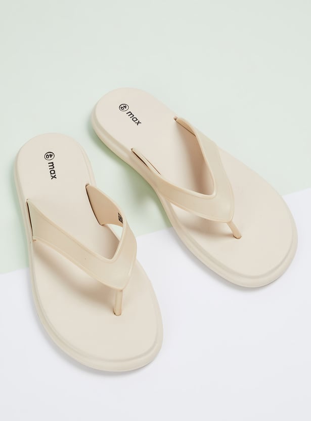 Buy Women Solid V-Strap Slippers Online at just Rs. 299.0 ...