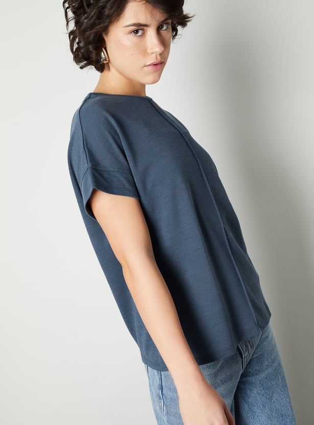 Buy Women Pintuck Detailed Extended Sleeve Top Online at just Rs. 599.0 ...