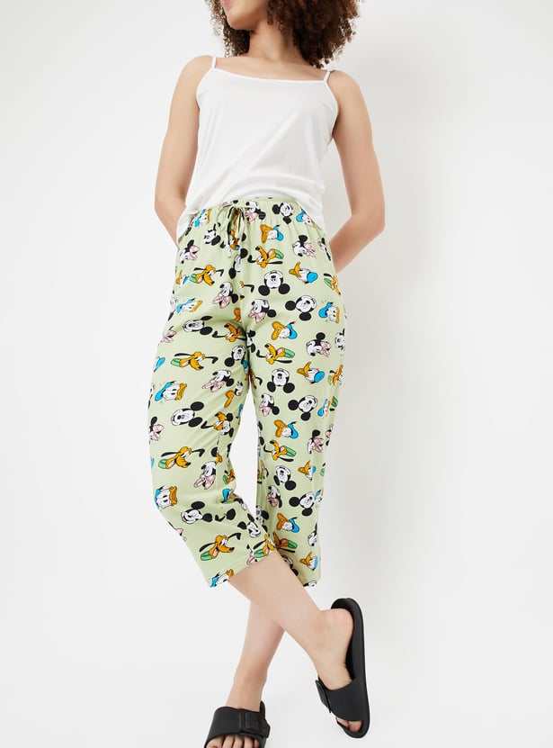 Buy Women Mickey & Friends Printed Capris Online at just Rs. 449.0 ...
