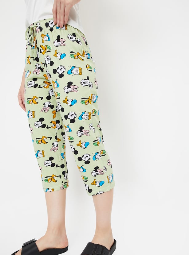 Buy Women Mickey & Friends Printed Capris Online at just Rs. 449.0 ...