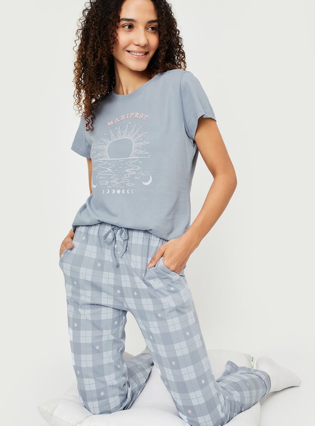 Buy Women Printed PJ Set Online at just Rs. 799.0 - 1000014432060 | Max ...