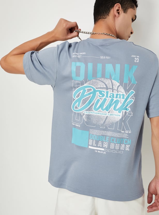 Buy Men Oversized Back Printed T-shirt Online at just Rs. 599.0 ...