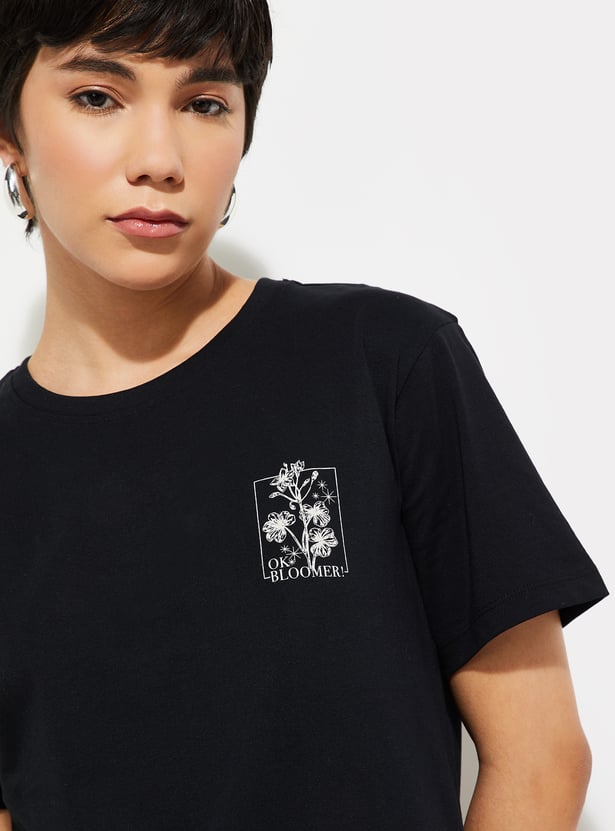 Buy URB_N Women Relaxed Fit Back Printed T-shirt Online at just Rs. 249 ...