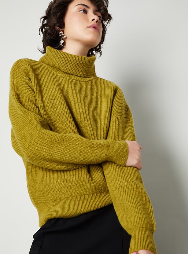 Buy Women Turtle Neck Heavy Knit Sweater Online at just Rs. 1499.0 ...
