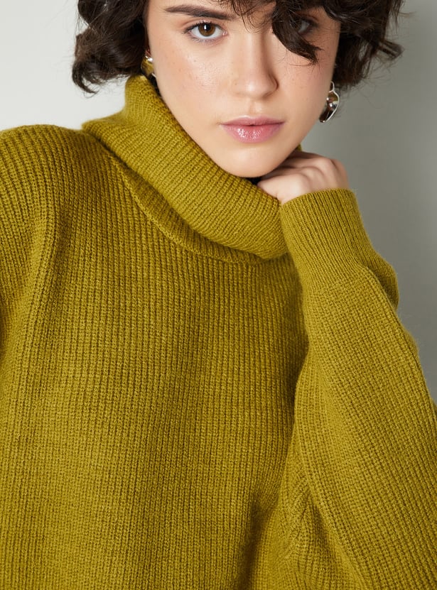 Buy Women Turtle Neck Heavy Knit Sweater Online at just Rs. 1499.0 ...