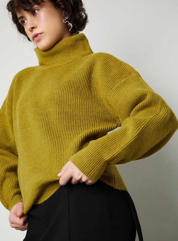 Buy Women Turtle Neck Heavy Knit Sweater Online at just Rs. 1499.0 ...