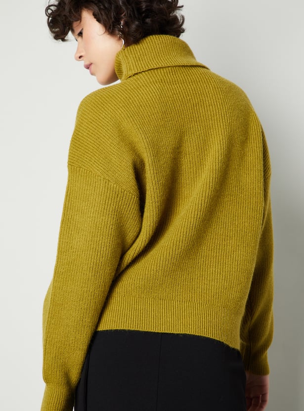 Buy Women Turtle Neck Heavy Knit Sweater Online at just Rs. 1499.0 ...