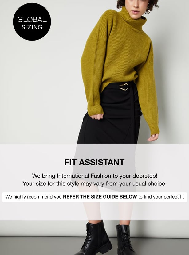 Buy Women Turtle Neck Heavy Knit Sweater Online at just Rs. 1499.0 ...