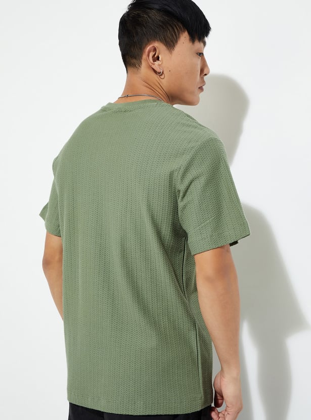 Buy URB_N Men Oversized Textured T-shirt Online at just Rs. 499.0 ...