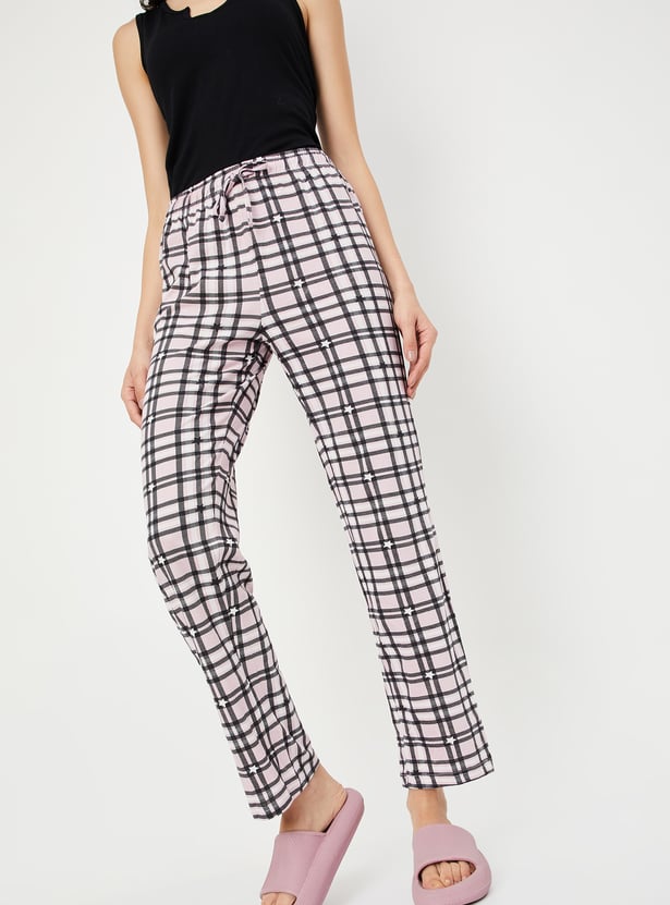 Buy Women Checked Pyjamas Online at just Rs. 499.0 - 1000014458057 ...