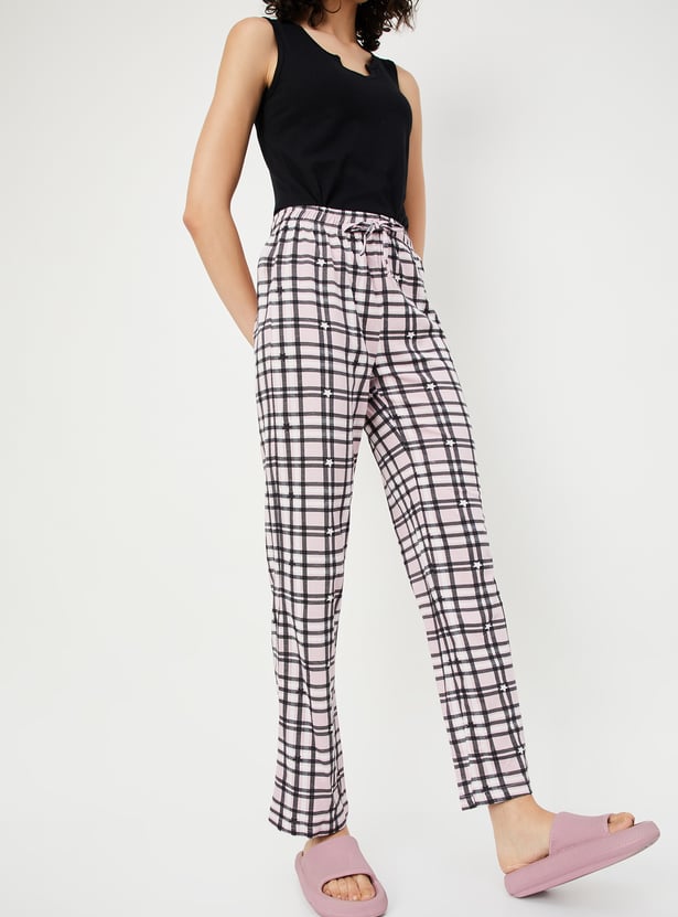 Buy Women Checked Pyjamas Online at just Rs. 499.0 - 1000014458057 ...