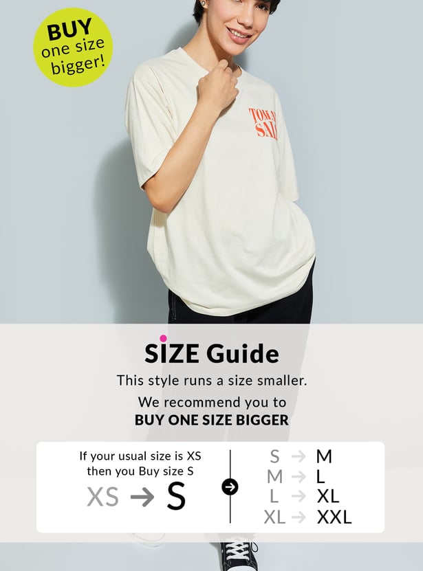 Buy URB_N Women Graphic Back Print Oversized T-shirt Online at just Rs ...