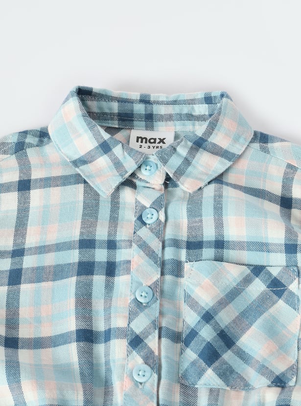 Buy Girls Checked Shirt Dress Online at just Rs. 599.0 - 1000014467319 ...