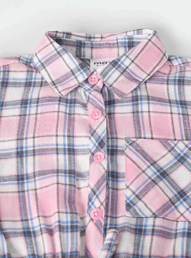 Buy Girls Checked Shirt Dress Online at just Rs. 599.0 - 1000014467327 ...