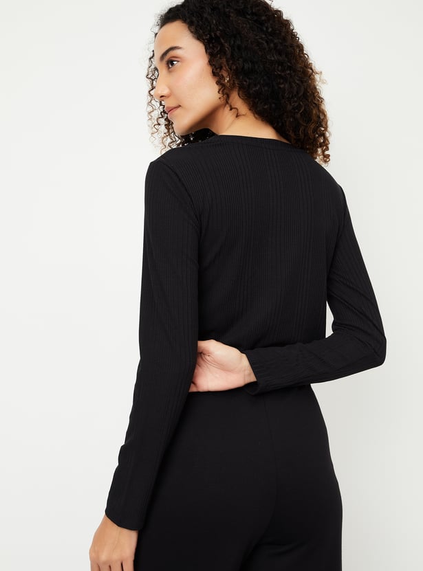 Buy Women Rib Knit Crop Top Online at just Rs. 499.0 - 1000014527056 ...