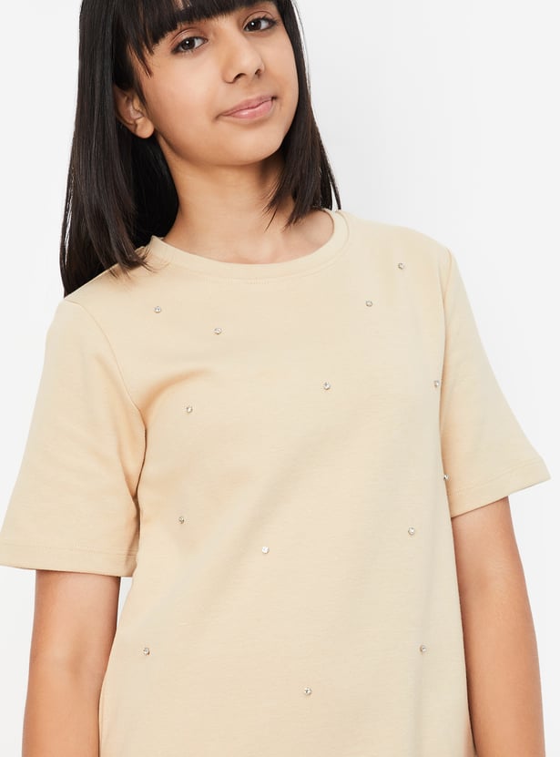 Buy Girls Rhinestone Embellished Shift Dress Online at just Rs. 799.0 ...