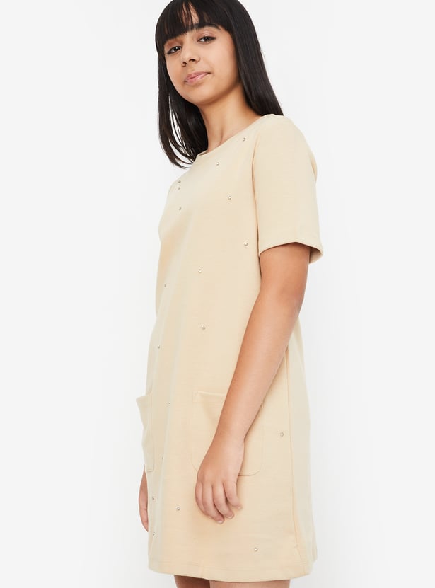 Buy Girls Rhinestone Embellished Shift Dress Online at just Rs. 799.0 ...