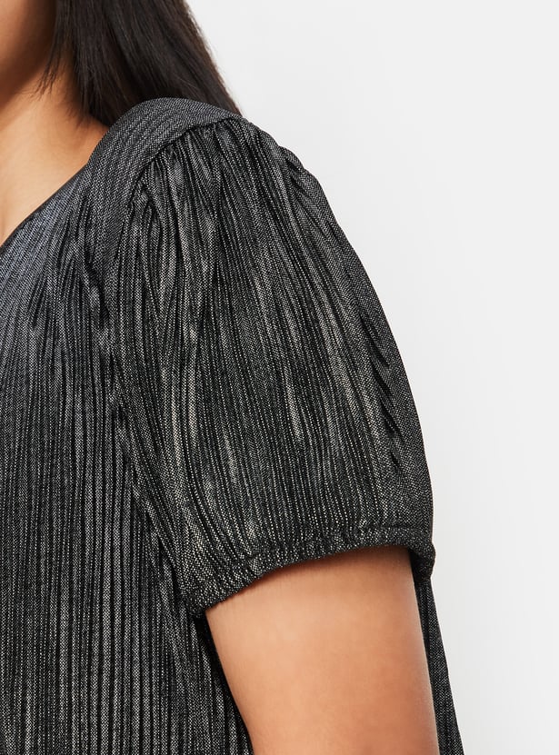 Buy Girls Ribbed Metallic Top Online at just Rs. 499.0 - 1000014564576 ...