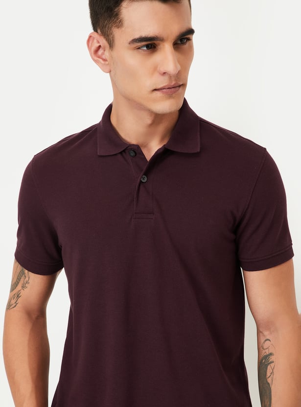Buy Men Solid Polo T-shirt Online at just Rs. 399.0 - 1000014664196 ...