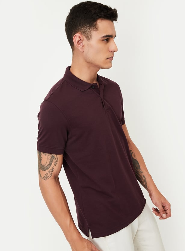 Buy Men Solid Polo T-shirt Online at just Rs. 399.0 - 1000014664196 | Max Fashion