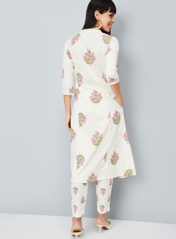 Buy Women Floral Printed A-line Kurta Set Online at just Rs. 1499.0 ...