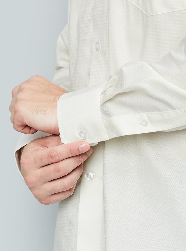 Buy Men Structured Slim Fit Formal Shirt Online at just Rs. 1049.0 ...