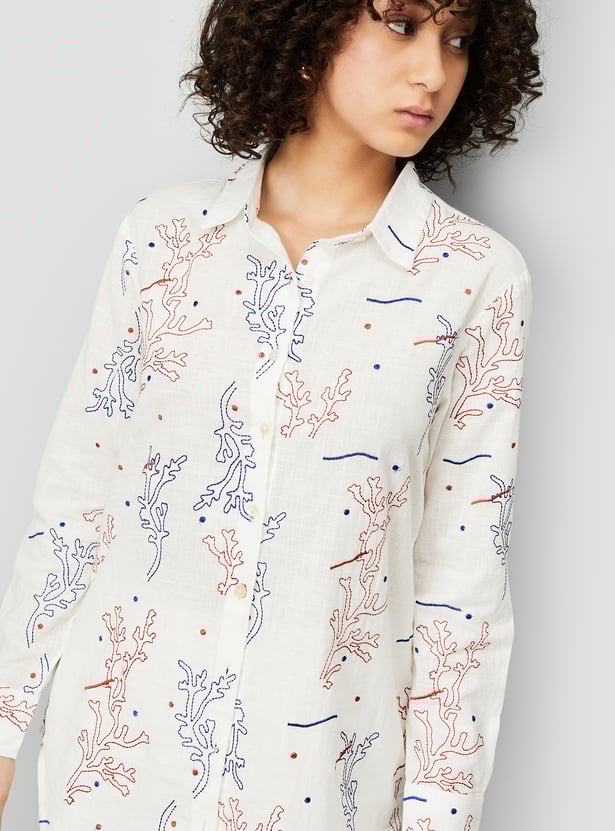 Buy Kalki x Max Women Embroidered Longline Shirt Online at just Rs. 999 ...