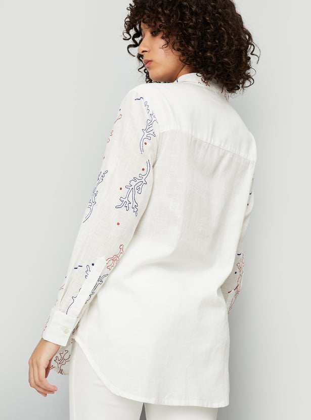 Buy Kalki x Max Women Embroidered Longline Shirt Online at just Rs. 999 ...