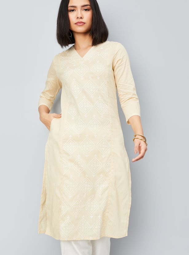 Buy Women Thread Embroidered Kurta Online at just Rs. 599.0 ...