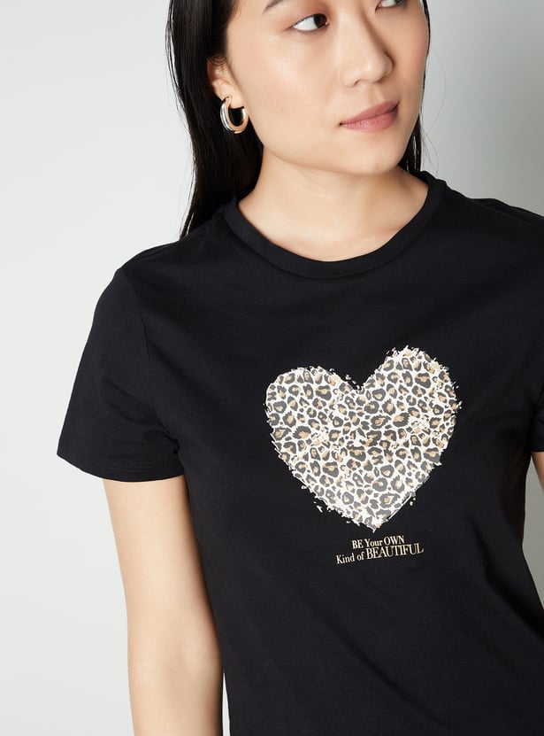 Buy Women Animal Print T-shirt Online at just Rs. 399.0 - 1000014771967 ...