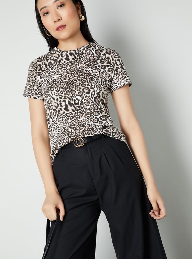 Buy Women Animal Print T-shirt Online at just Rs. 399.0 - 1000014772153 ...