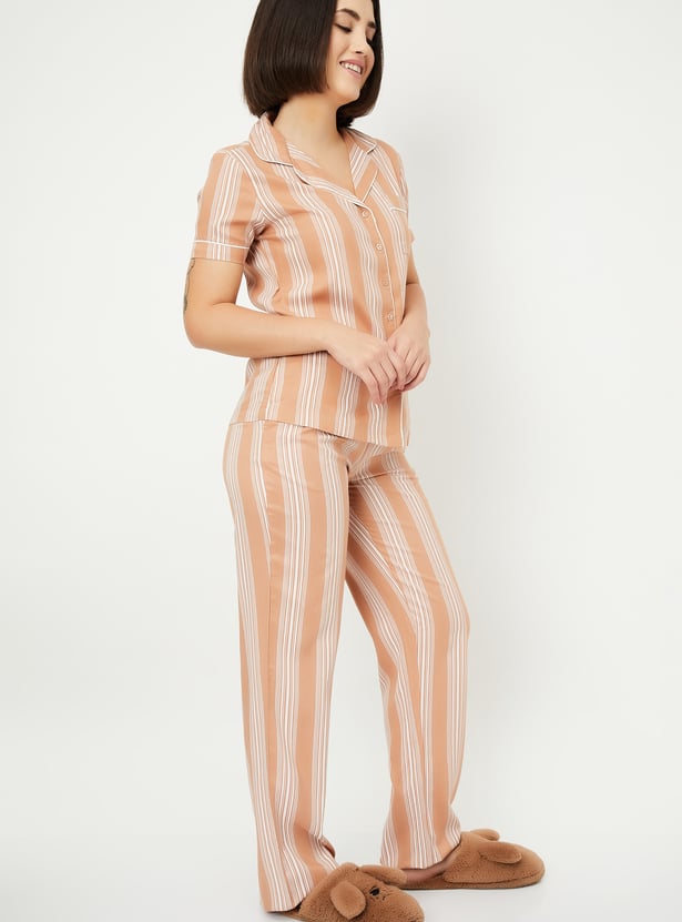 Buy Women Striped PJ Set Online at just Rs. 999.0 - 1000014773101 | Max ...