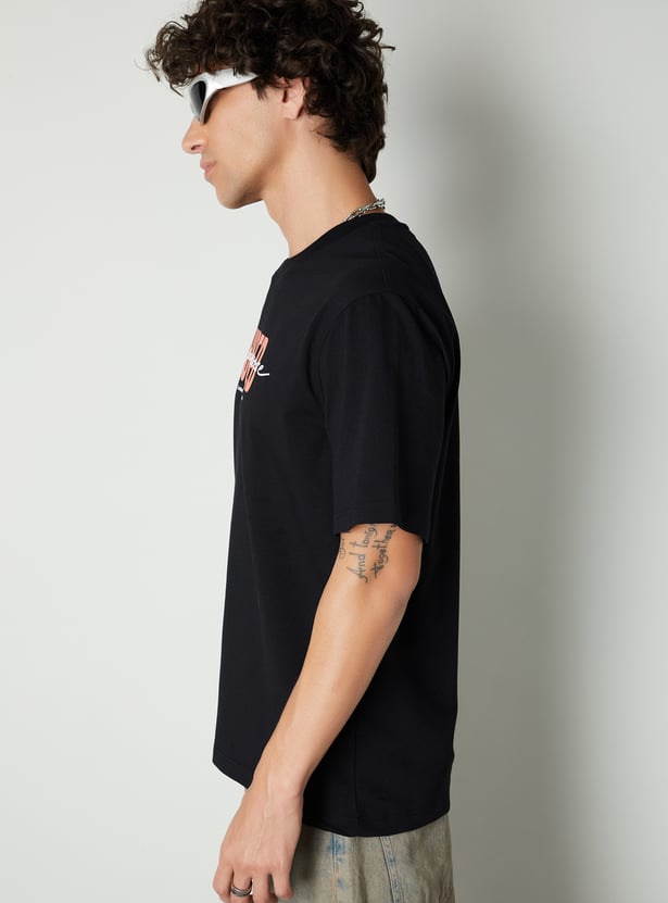 Buy Men Text Embroidered T-shirt Online at just Rs. 799.0 ...