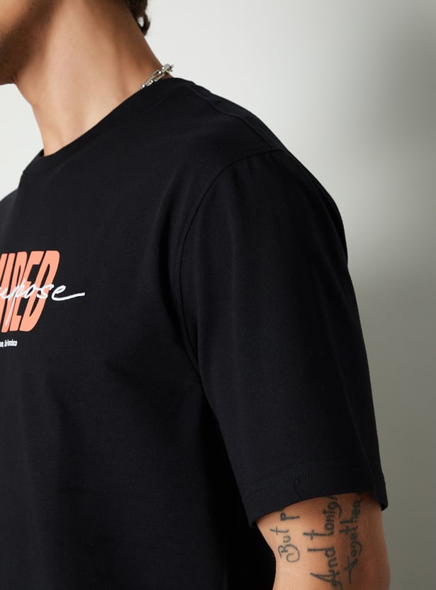 Buy Men Text Embroidered T-shirt Online at just Rs. 799.0 ...