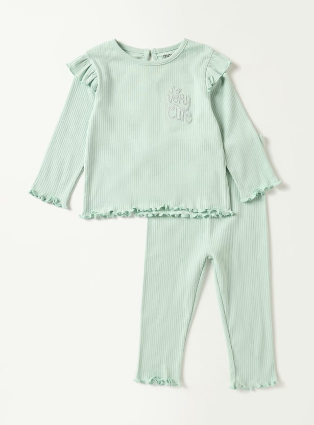 Buy Girls Ribbed Co-ord Set Online at just Rs. 899.0 - 1000014787189 ...