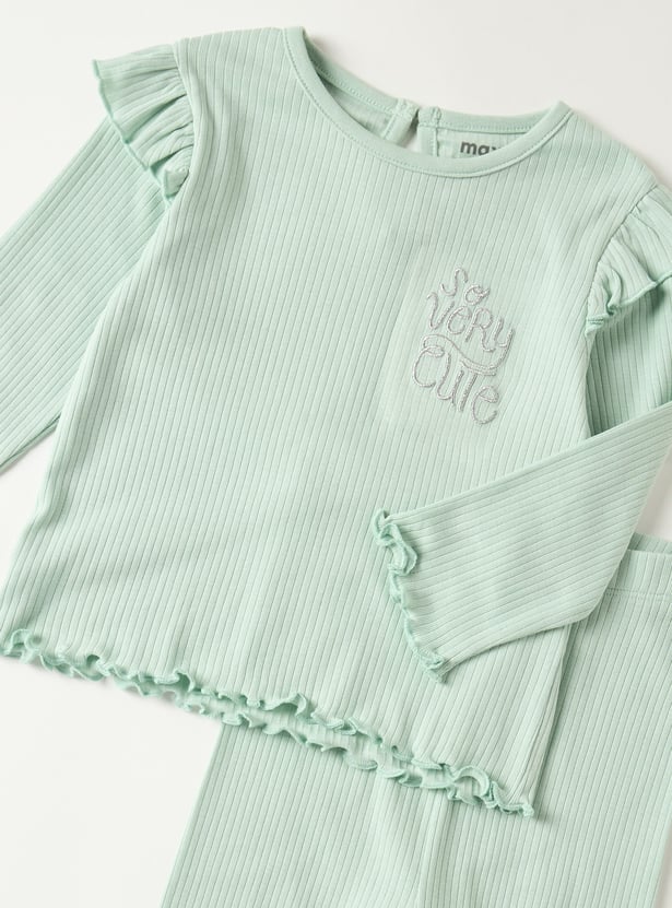 Buy Girls Ribbed Co-ord Set Online at just Rs. 899.0 - 1000014787189 ...