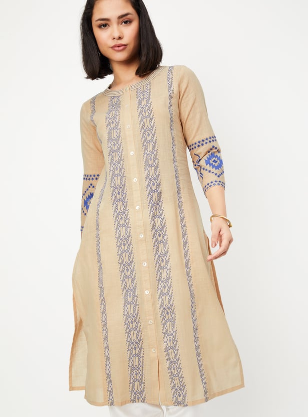Buy Women Thread Embroidered Straight Kurta Online at just Rs. 699.0 ...