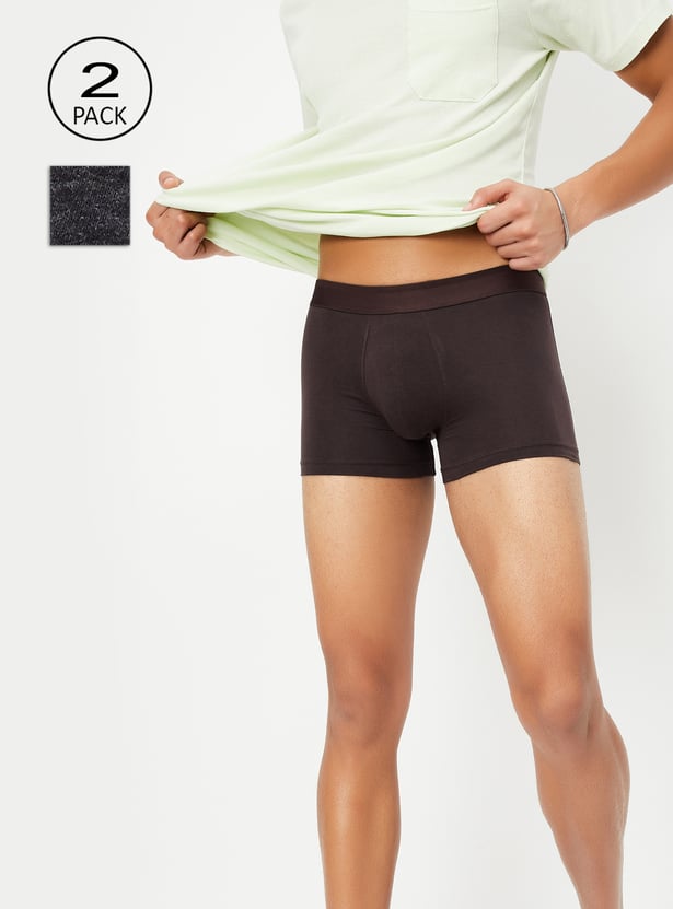 Buy Men Solid Trunks - Pack of 2 Online at just Rs. 449.0 ...