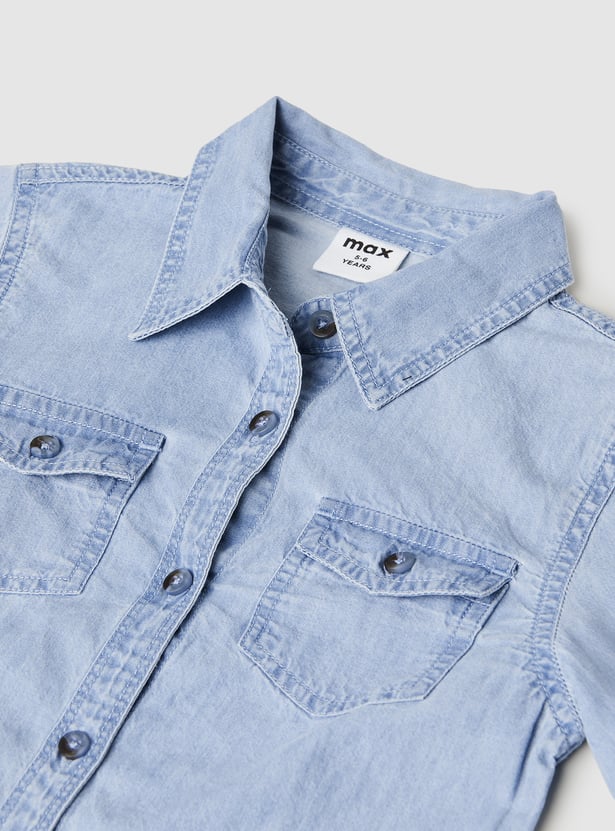 Buy Girls Washed Shirt Online at just Rs. 599.0 - 1000014870319 | Max ...