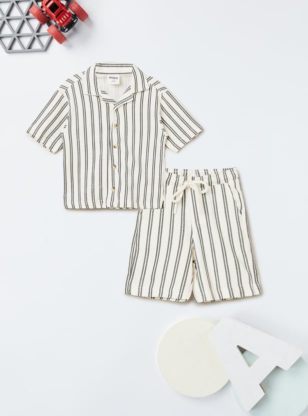 Buy Boys Striped Shorts Set Online at just Rs. 699.0 - 1000014947977 ...