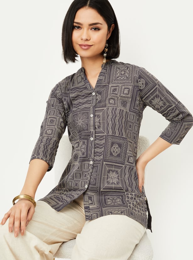 Buy Women Printed Straight Short Kurti Online at just Rs. 499.0 ...