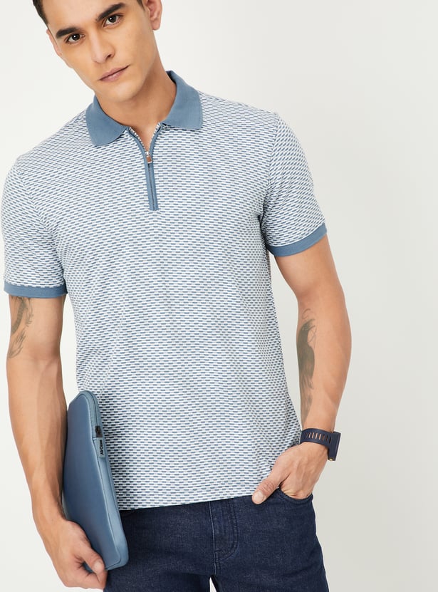 Buy Men Textured Polo T-shirt Online at just Rs. 799.0 - 1000015150894 ...