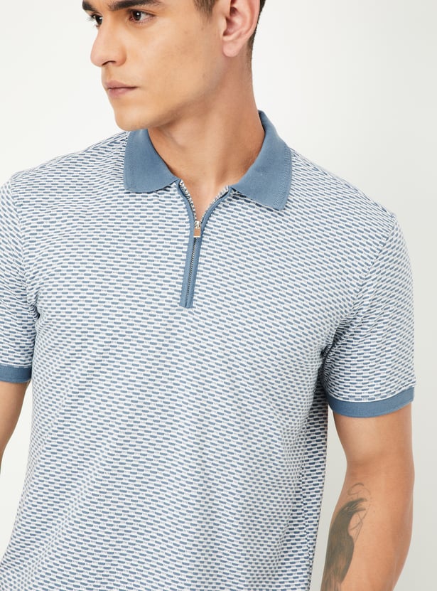 Buy Men Textured Polo T-shirt Online at just Rs. 799.0 - 1000015150894 ...