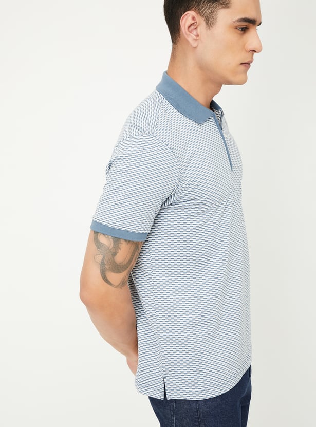 Buy Men Textured Polo T-shirt Online at just Rs. 799.0 - 1000015150894 ...