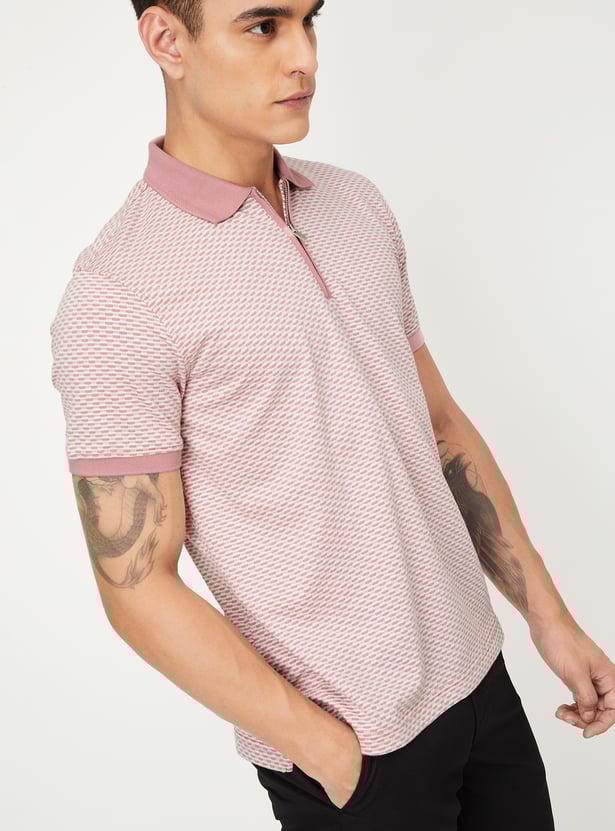 Buy Men Textured Polo T-shirt Online at just Rs. 799.0 - 1000015150898 ...