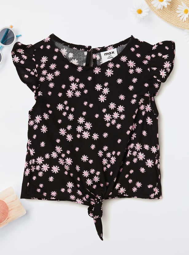 Buy Girls All-Over Print Top Online at just Rs. 349.0 - 1000015195574 ...