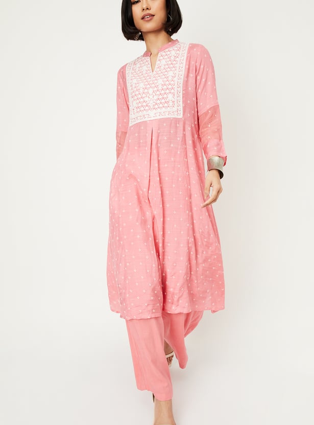 Buy Women Embroidered A-line Kurta Set Online at just Rs. 1299.0 ...