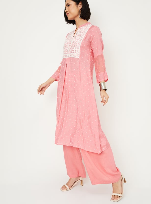 Buy Women Embroidered A-line Kurta Set Online at just Rs. 1299.0 ...