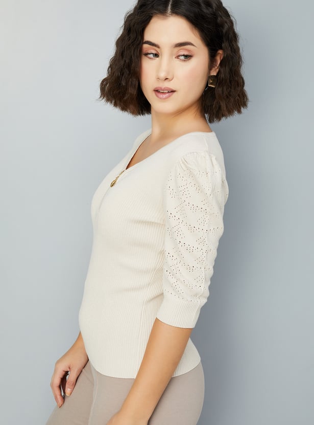 Buy Kalki x Max Women Ribbed Blouse Online at just Rs. 899.0 ...